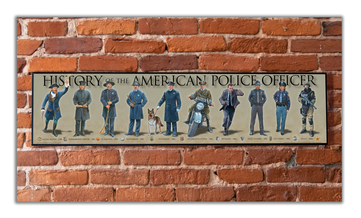 Police - Plaque - Beveled Edge with a pebble textured finish 6x24 ...