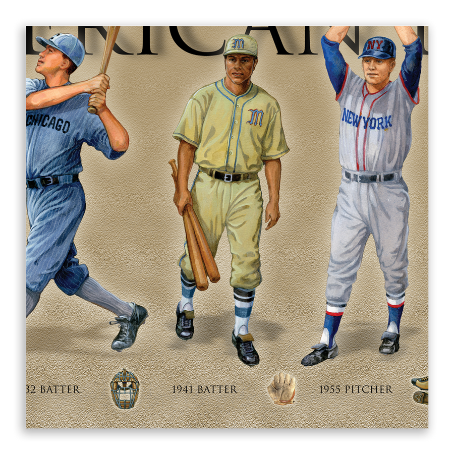 History of American Baseball - Framed 1”, printed with a matte finish ...