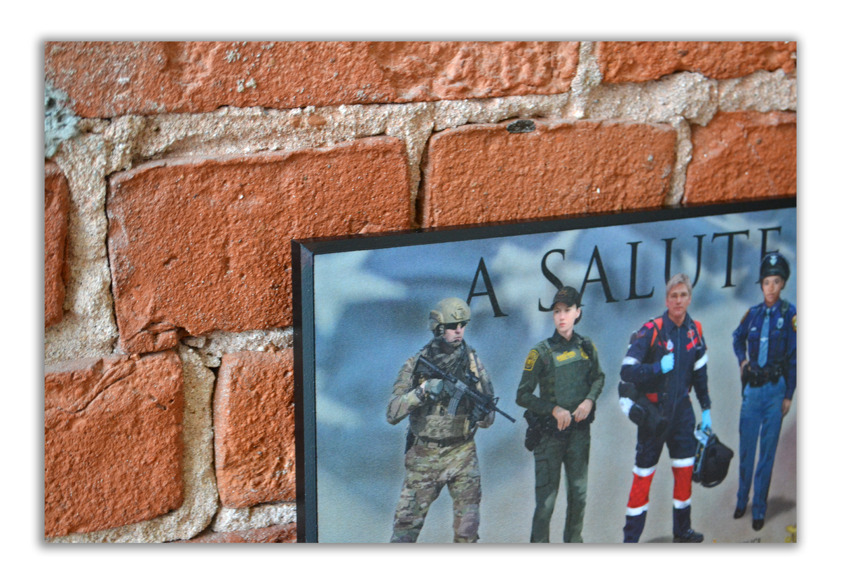 Heroes - Plaque - Beveled Edge with a pebble textured finish 6x24 ...