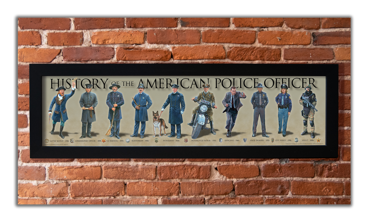 Police - Framed 1”, printed with a matte finish, 6" x 24” – History America